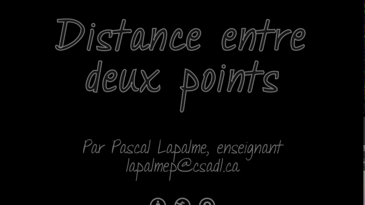 Calculer la distance entre deux points - YouTube