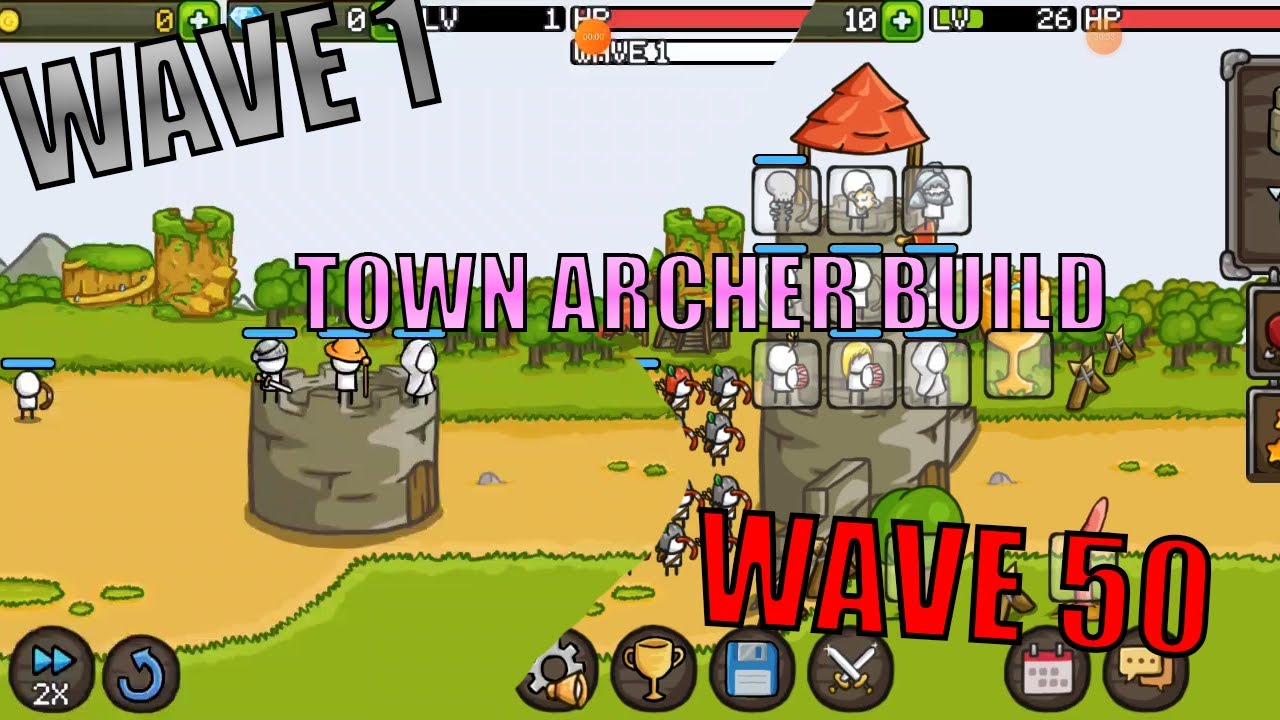 Grow Castle Town Archer Beginner Build Guide Part 1 - YouTube