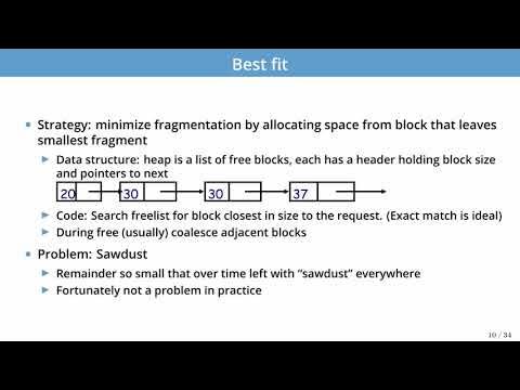 CS350 Operating Systems - Lecture 9: Memory Allocation - YouTube