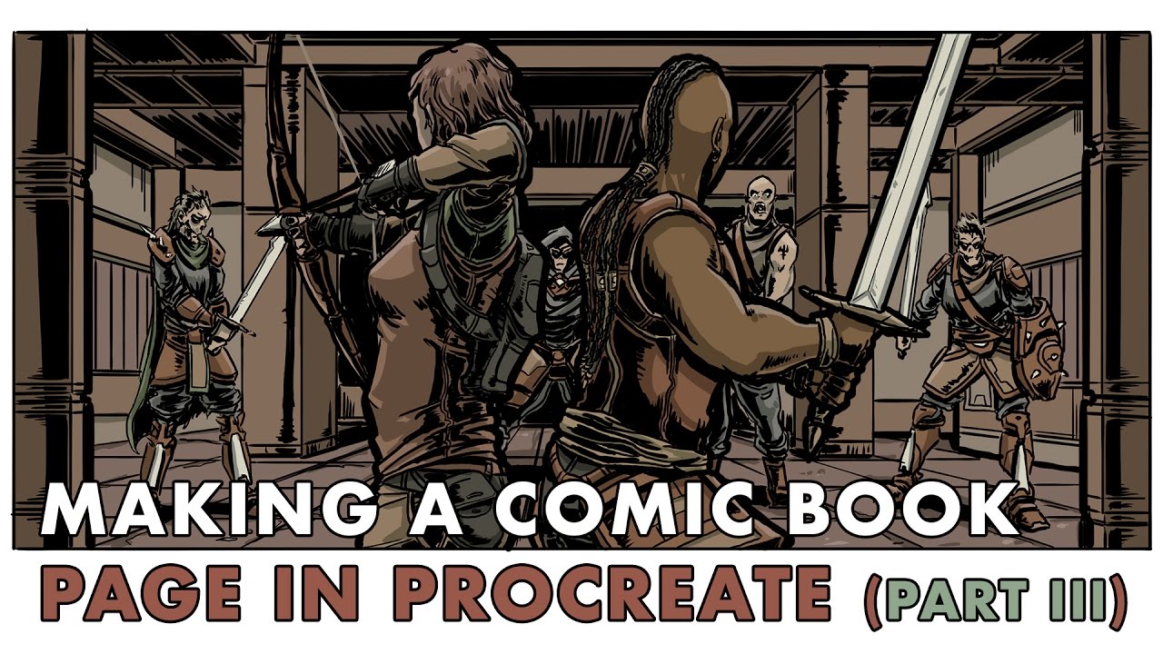 Making a Comic Book Page in Procreate (Part 3) - YouTube