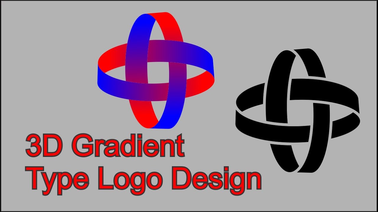 Corel draw me 3D type Gradient logo ka design kaise karen - create 3D ...