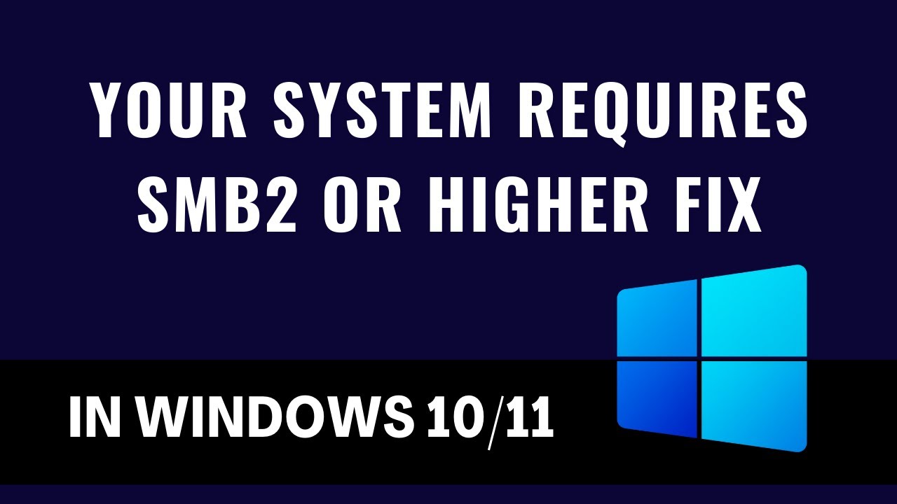 Your system requires SMB2 or higher Fix - YouTube