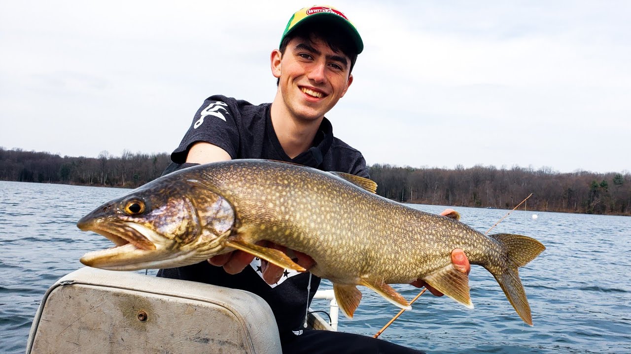 Fishing for Huge Lake Trout in New jersey | This is how you catch ...
