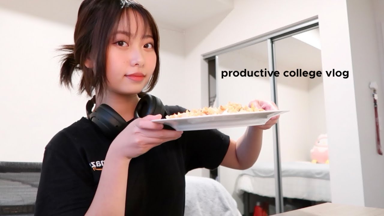 productive college vlog *realistic* - YouTube