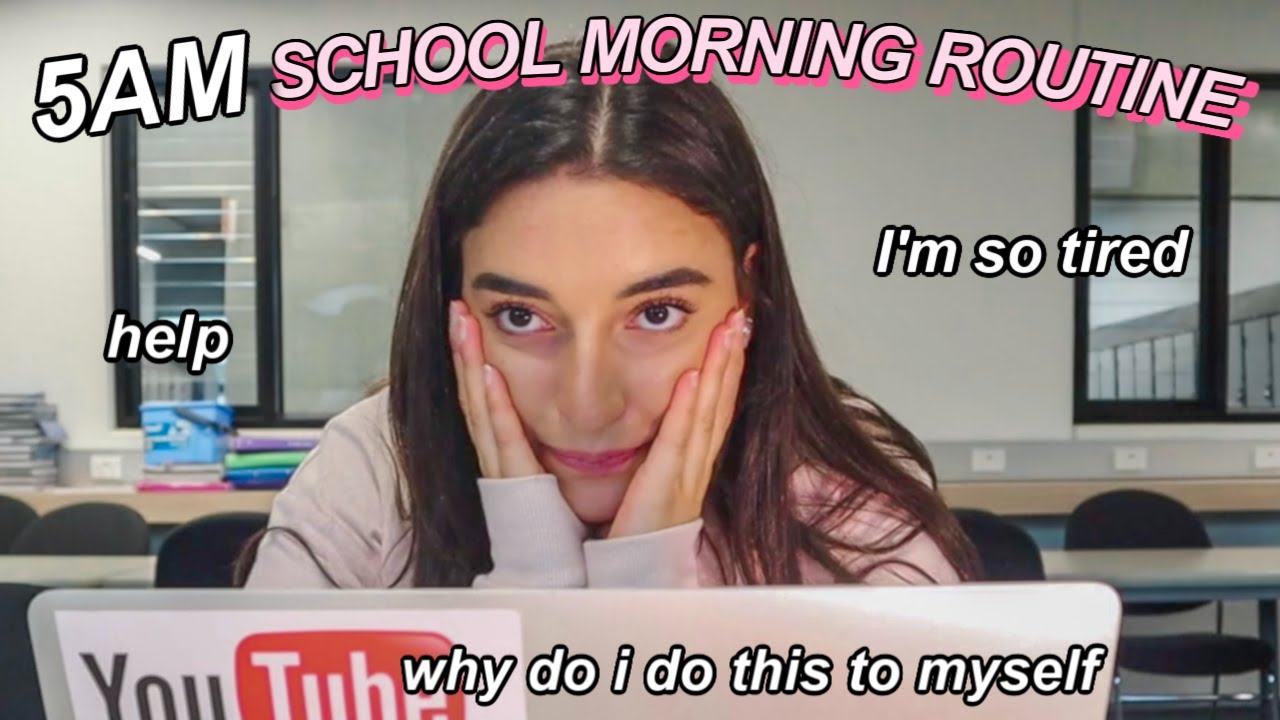 LIFE BEFORE QUARANTINE: my 5AM school morning routine - YouTube