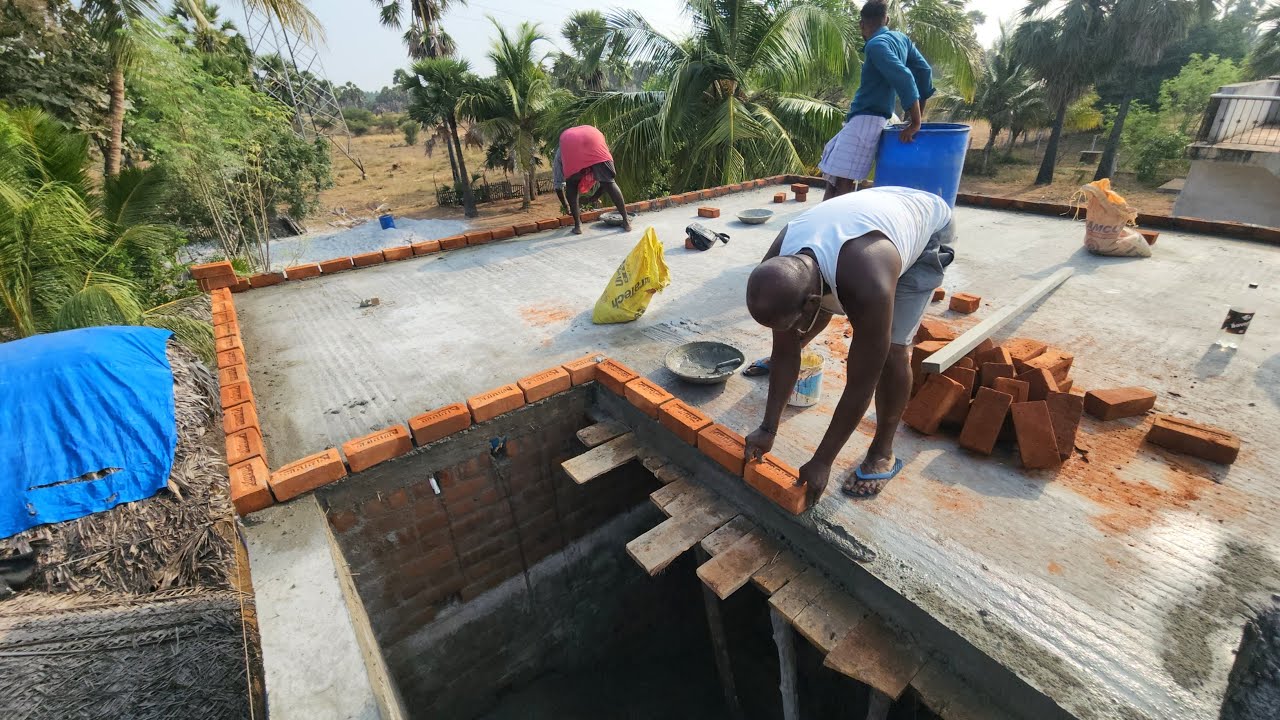 Roof Curing Construction of Building-house reinforced roof curing ...