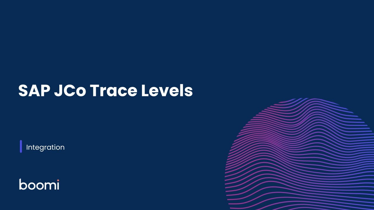 Integration - SAP JCo Trace Levels - YouTube