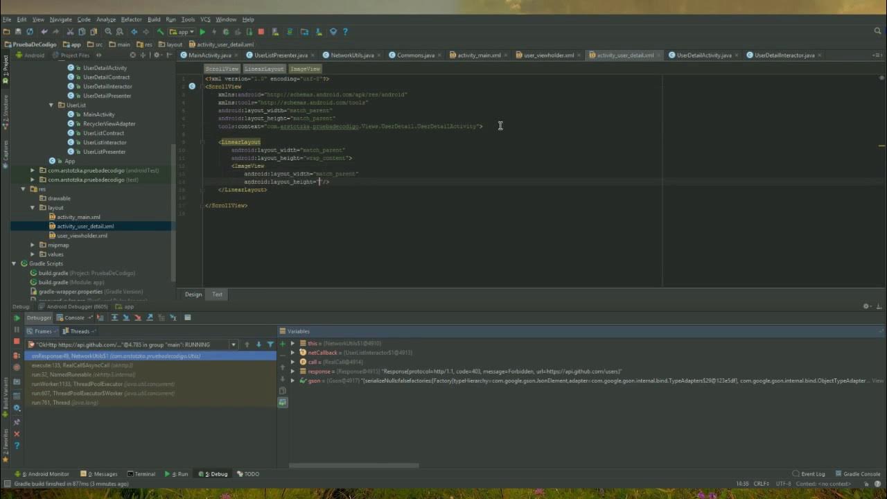 Android code test app timelapse - YouTube