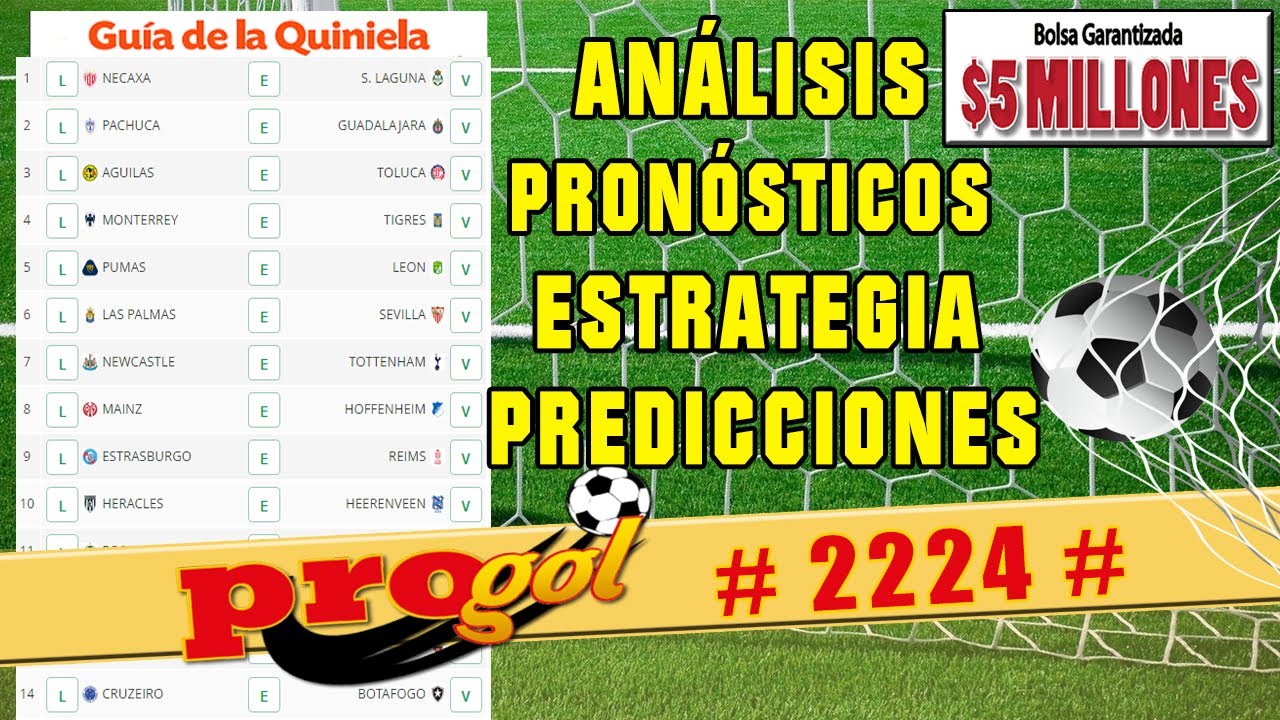 PROGOL 2224 Análisis completo Pronósticos de esta semana 🚀 - YouTube