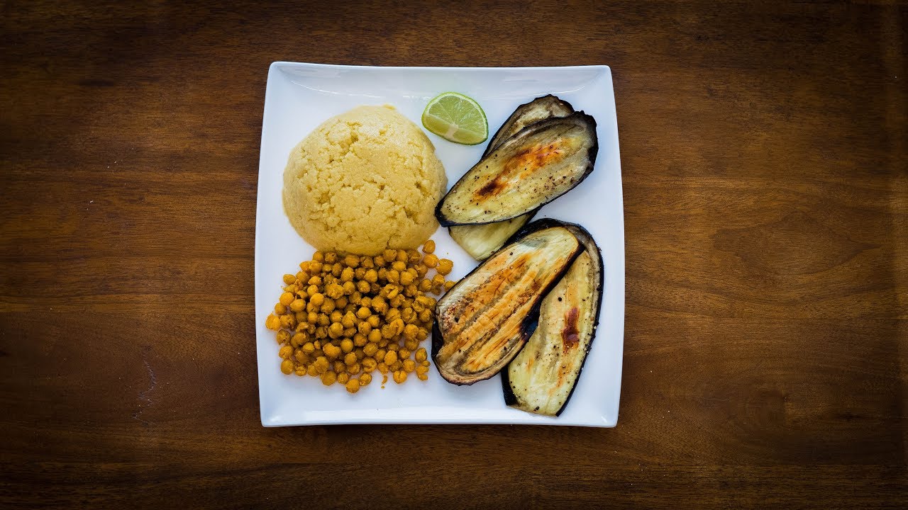 Coconut Polenta with Roasted Eggplant and Turmeric & Lime Chickpeas ...