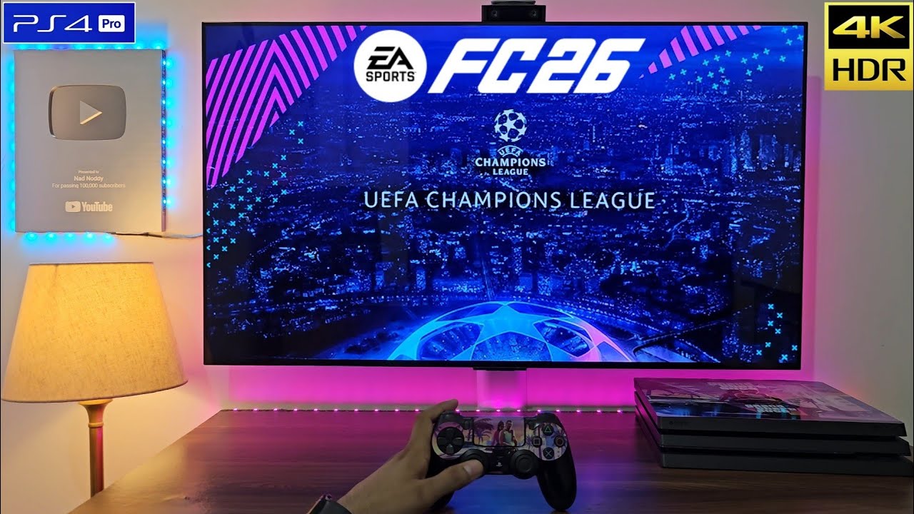 EA FC26 on PS4 PRO Looks Amazing | UEFA CHAMPIONS LEAGUE Gameplay 4K ...