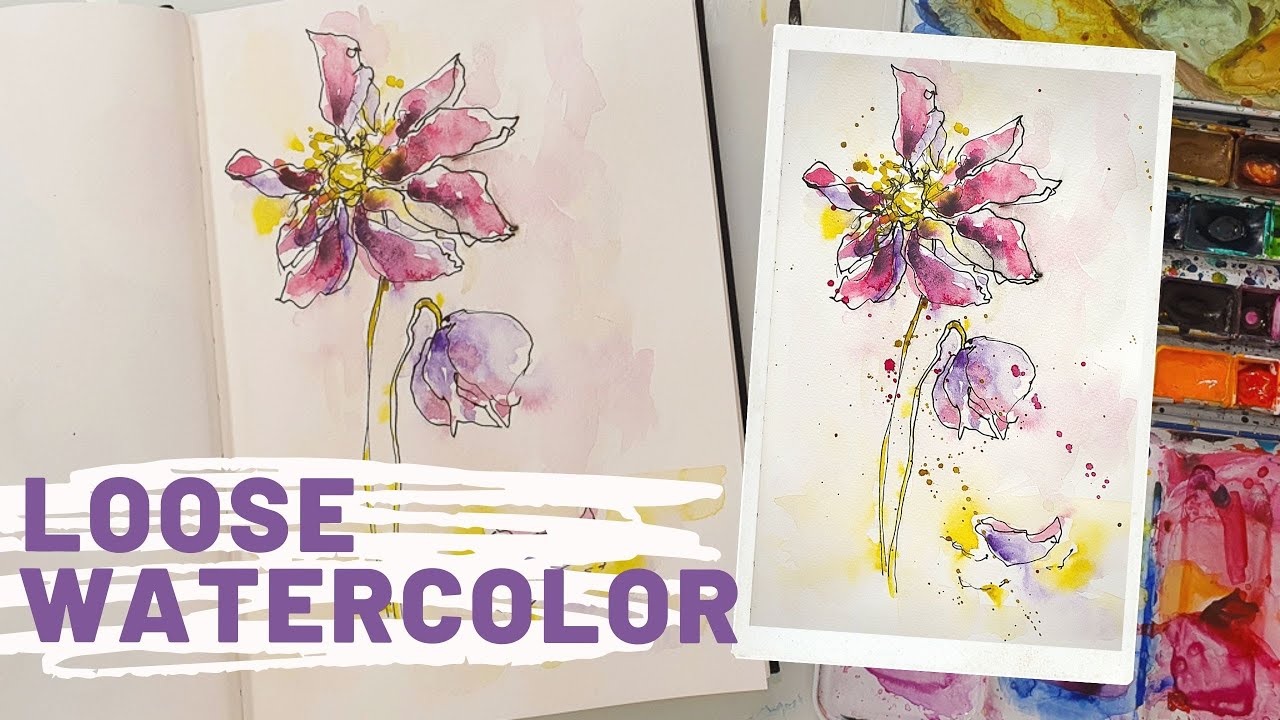 Loose Watercolor Flowers Tutorial | Best Flower Site