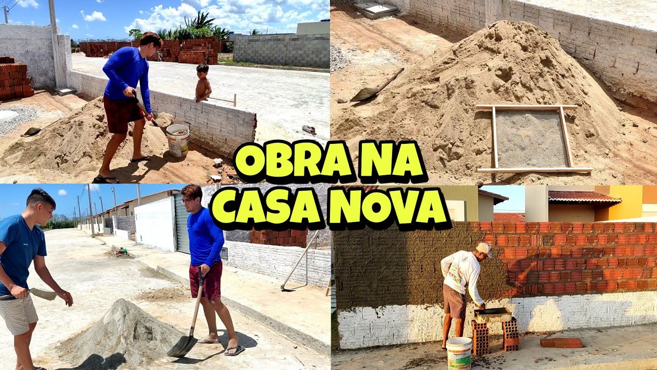 1° DIA DE OBRA NA CASA NOVA | levantando o muro😍🙌🏻 - YouTube