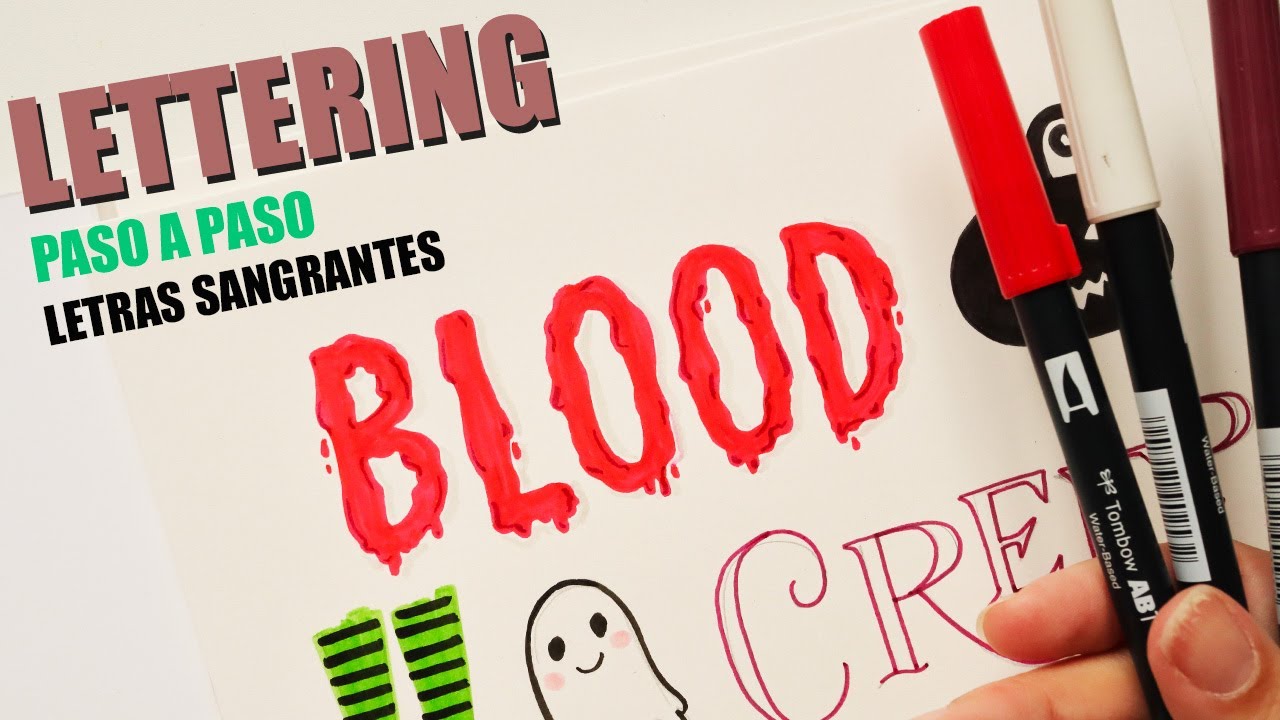 Como hacer un lettering SANGRANTE! - YouTube
