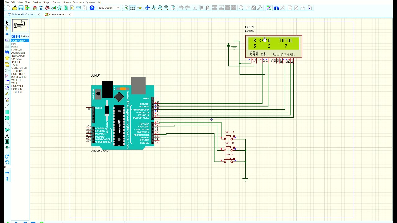 voting project Proteus 8 Professional Schematic Capture 2021 11 25 00 ...