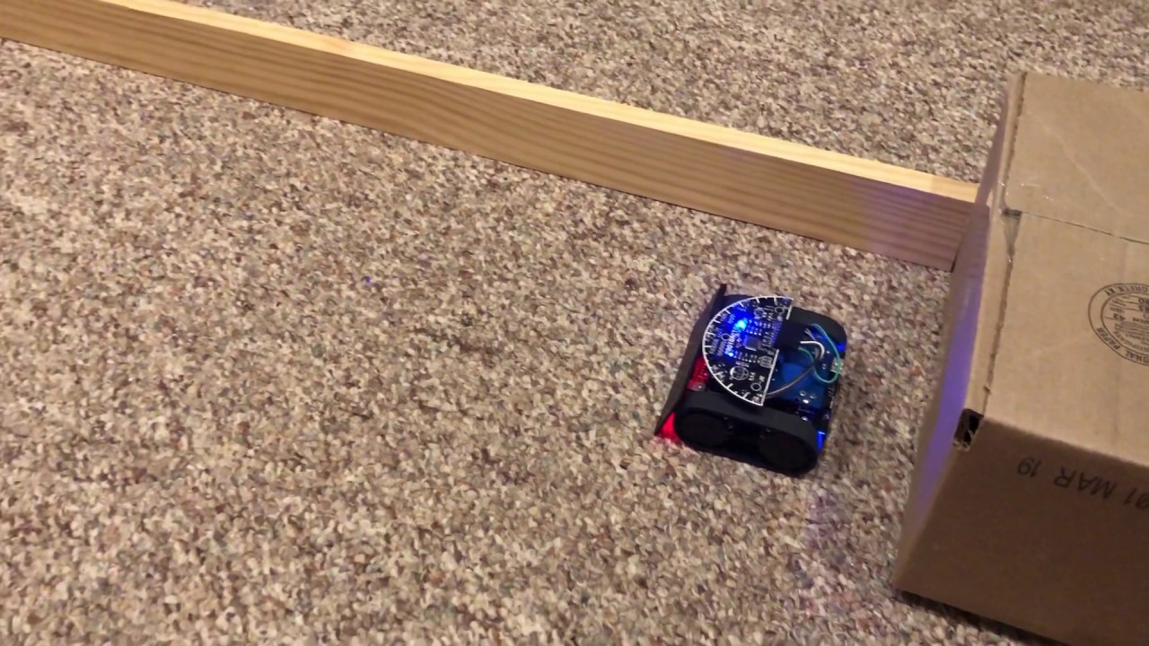 Wall Following using Protractor Sensor and Zumo Robot - YouTube