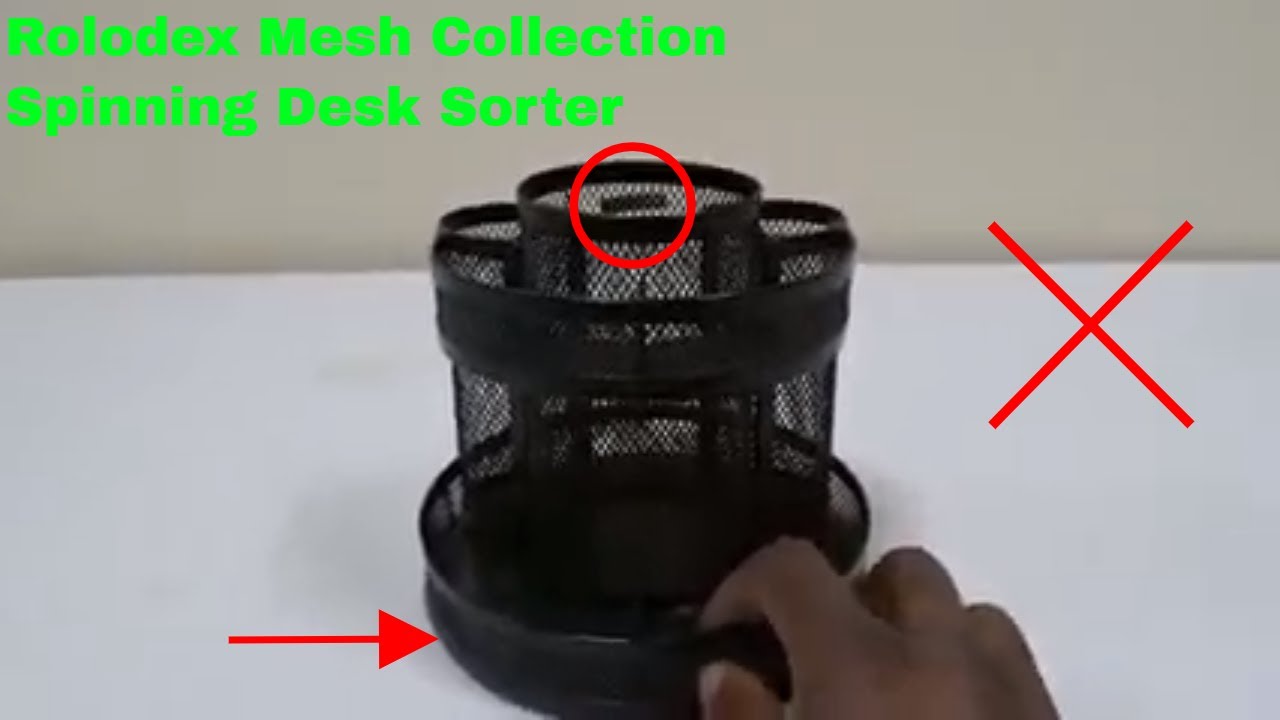 How To Use Rolodex Mesh Collection Spinning Desk Sorter Review - YouTube
