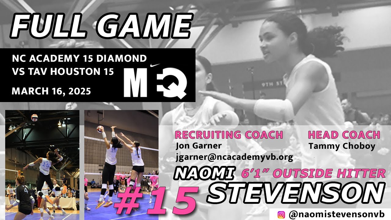 FULL GAME - NC Academy 15 Diamond vs TAV 15 (Naomi Stevenson #15) - YouTube