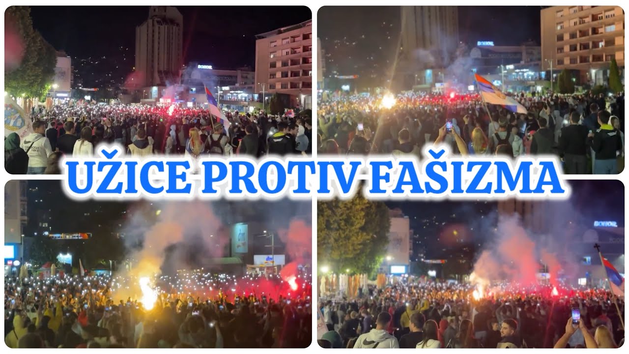 Užice protiv tiranije na Trgu Partizana - YouTube