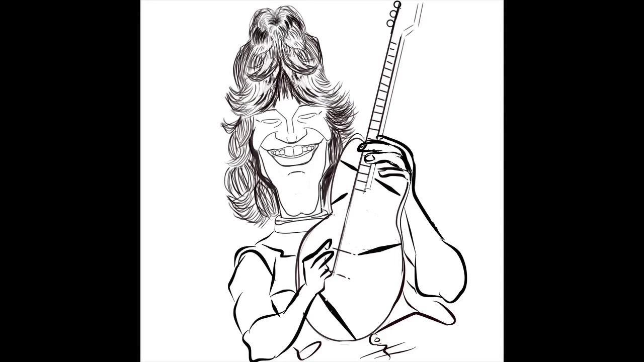 How to draw Eddie Van Halen - YouTube