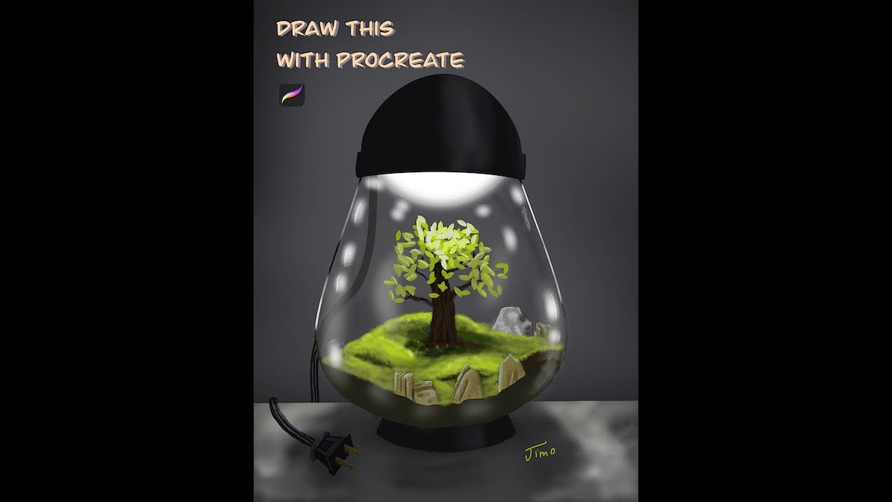 Bonsai Tree (Using Procreate) - YouTube