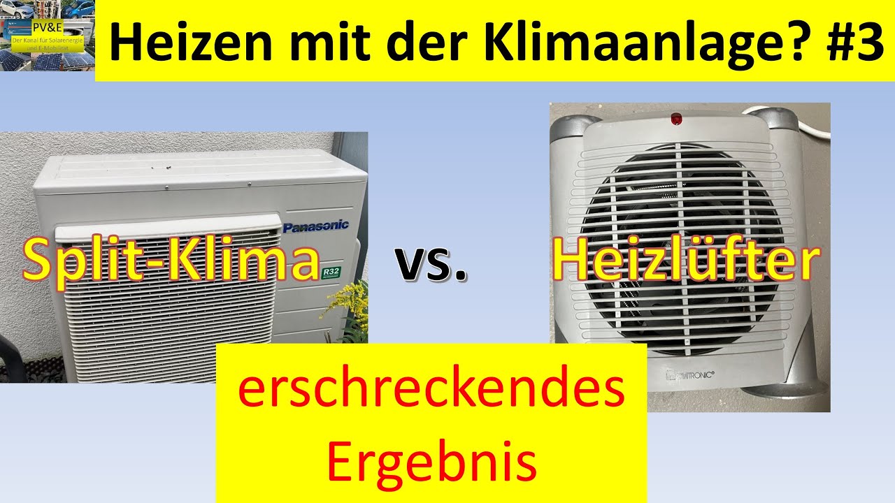 COP=1! Split-Klima nur so effizient wie ein Heizlüfter? - YouTube