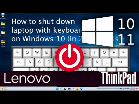 How To Shutdown Lenovo Thinkpad Laptop With Keyboard Windows 10 11