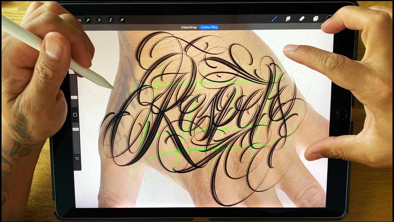 «Respeto» Hand Lettering Tattoo with Procreate - Full Process - YouTube