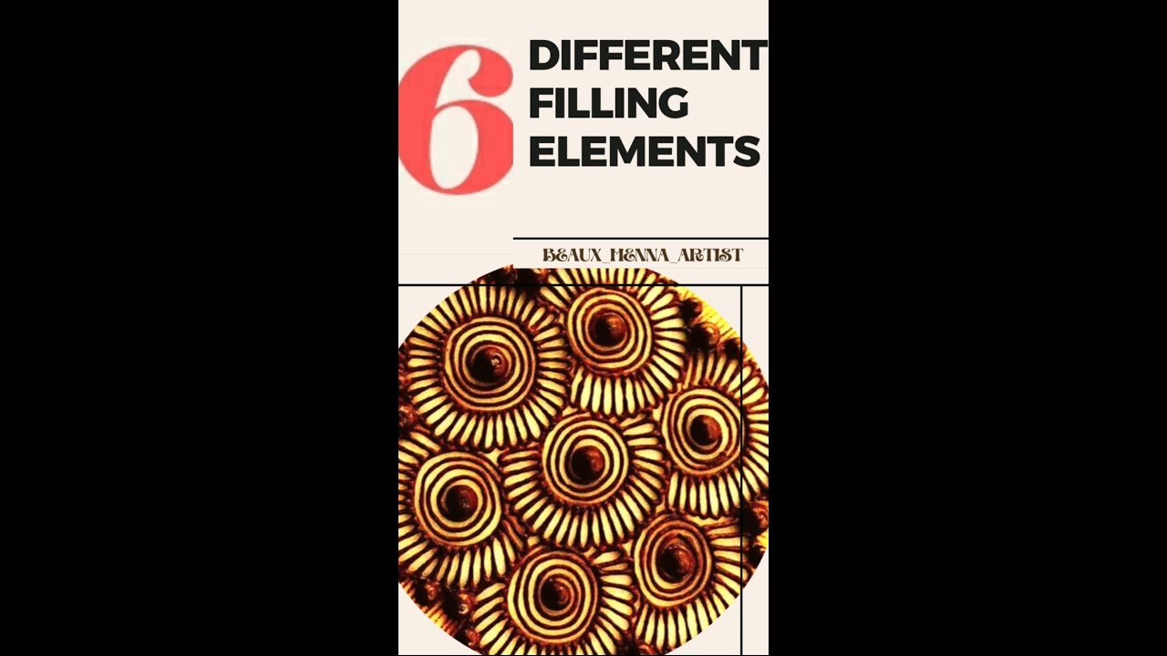6 Different Filling Element | Mehndi for Beginner | Basic Mehndi ...