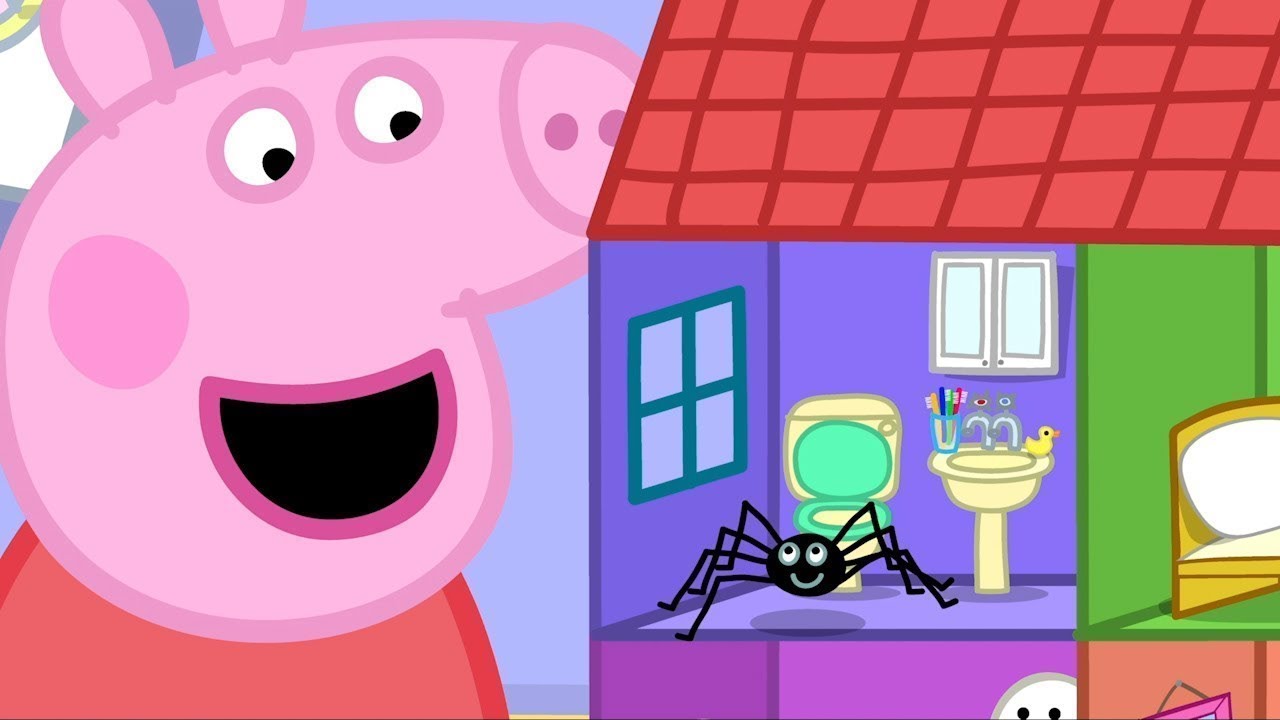 Peppa Pig Finds A Spider! - YouTube