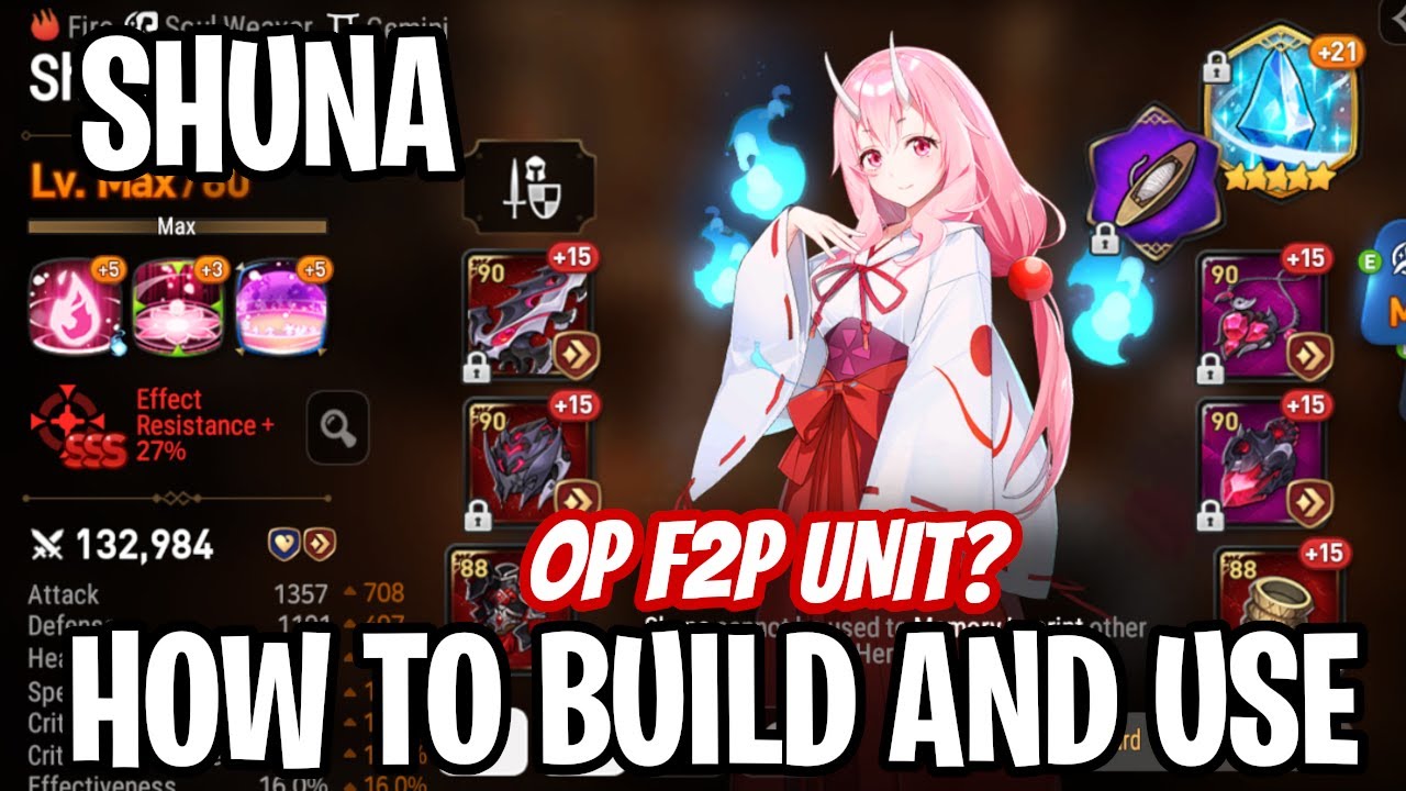 Shuna Build and Showcase - OP F2P Collab Unit? - Epic Seven x Tensura ...