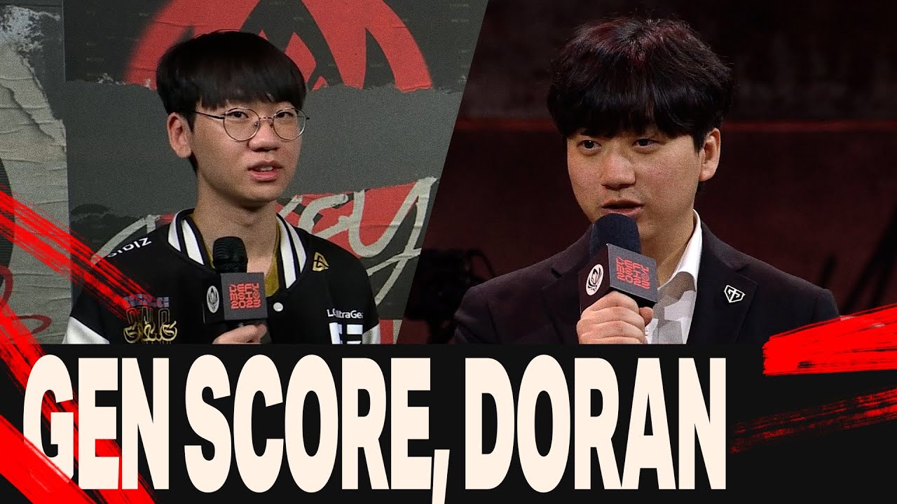 Score, Doran 인터뷰 | 브래킷 스테이지 Day8 | 2023 MSI - YouTube