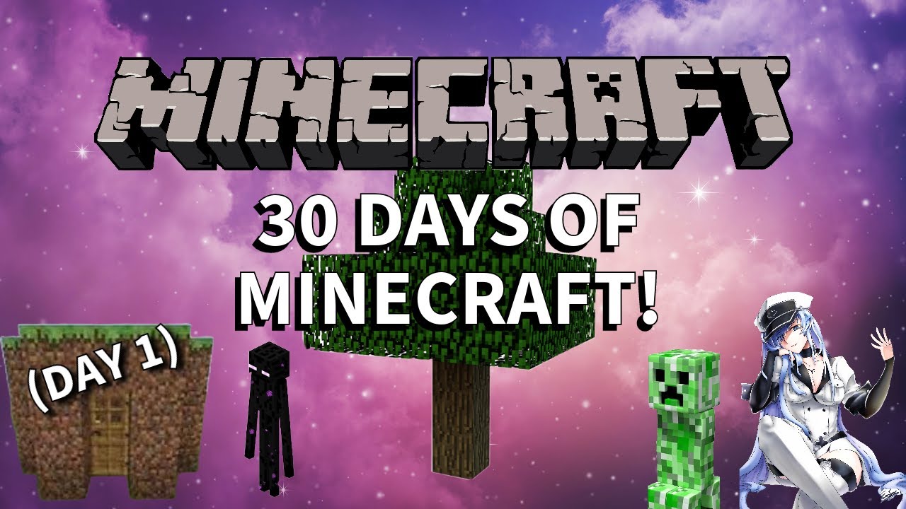 Playing MineCraft for 30 days!! (Day 1) - YouTube