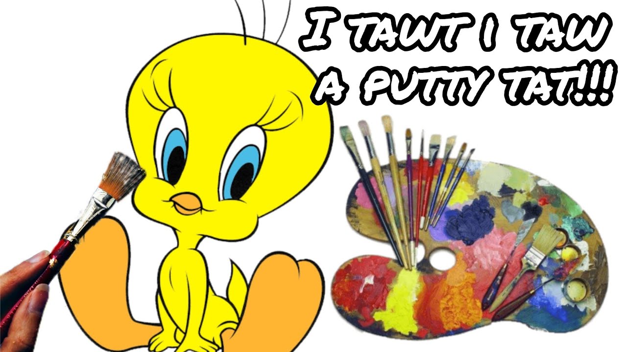 Tweety Bird Speed Painting | Tweety Bird Drawing Easy and For Kids ...