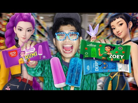 BELI SEMUA ES KRIM KPOP DEMON HUNTER DI INDOMARET YANG SENGAJA DIRAHASIAKAN!!! RUMI, ZOEY, MIRA!