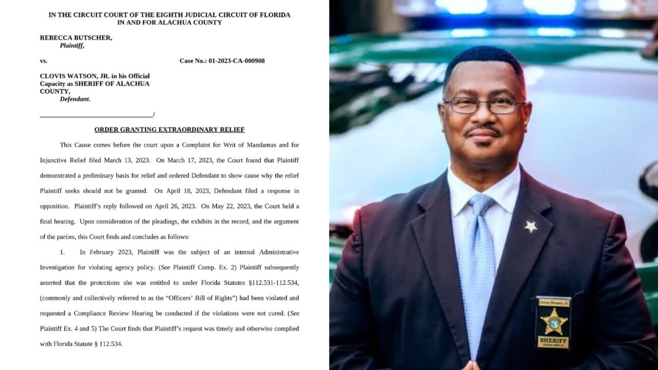 Judge rules against Alachua County Sheriff Clovis Watson in employee ...