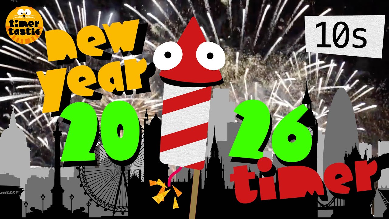 🎆 New Year’s Eve 2026 Rocket Firework Timer 🚀💥 | 10 Second Countdown ...