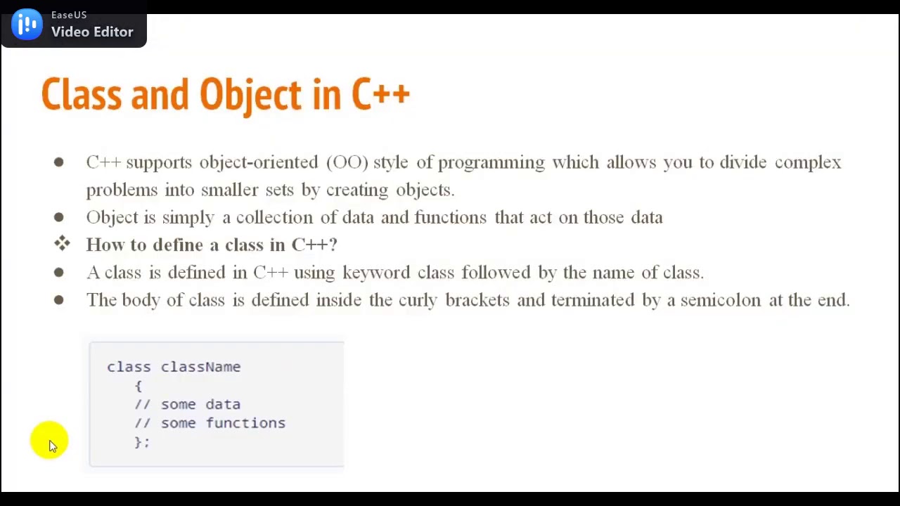 Cin/Cout Function, Class and Object Concept & Structure with Arrow ...