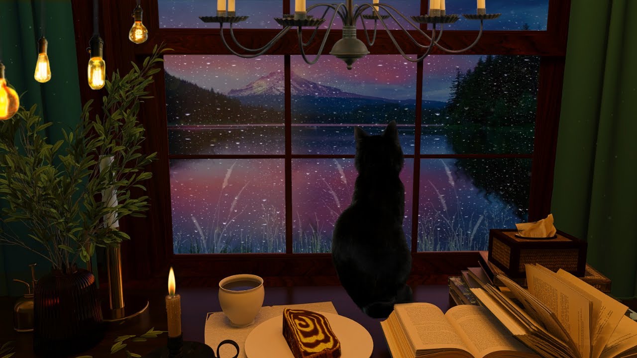 Cozy Lake House Ambience. Rain on Window. ASMR Ambience - YouTube