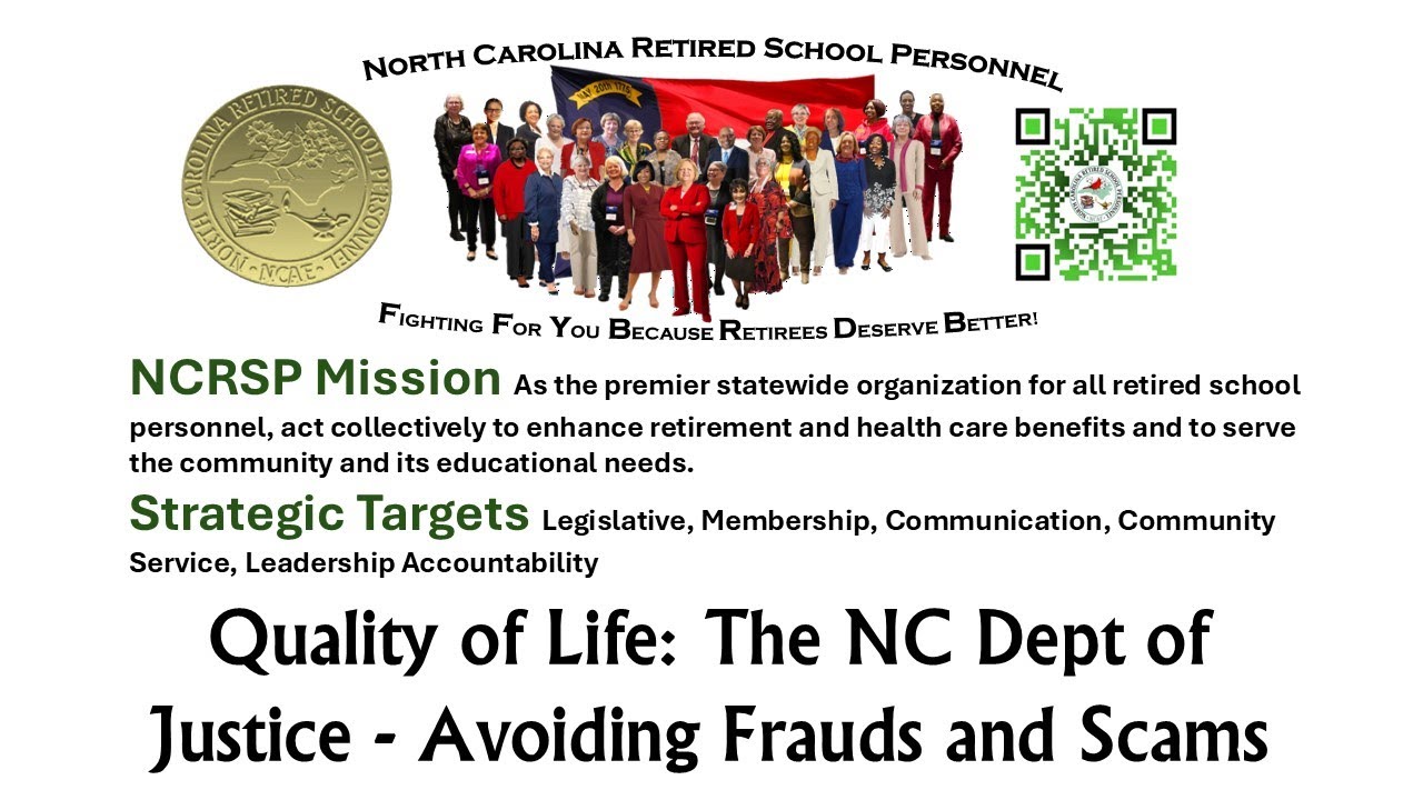 Quality of Life: Scams and Fraud - NC Dept of Justice - YouTube
