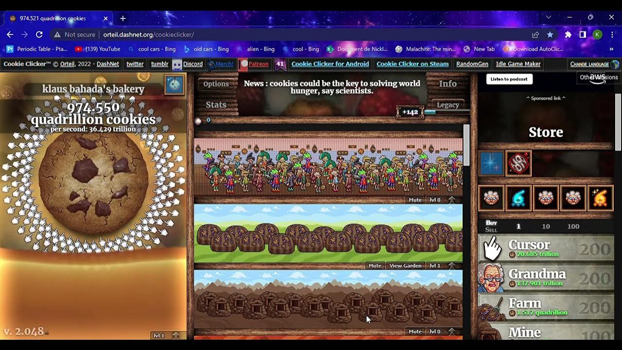 yet another grandma tranformation cookie-clicker - YouTube