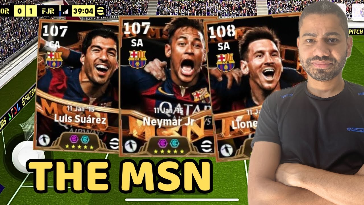 GAMEPLAY COM O TRIO MSN NA CONTA QUE PODE SER SUA NO EFOOTBALL MOBILE ...