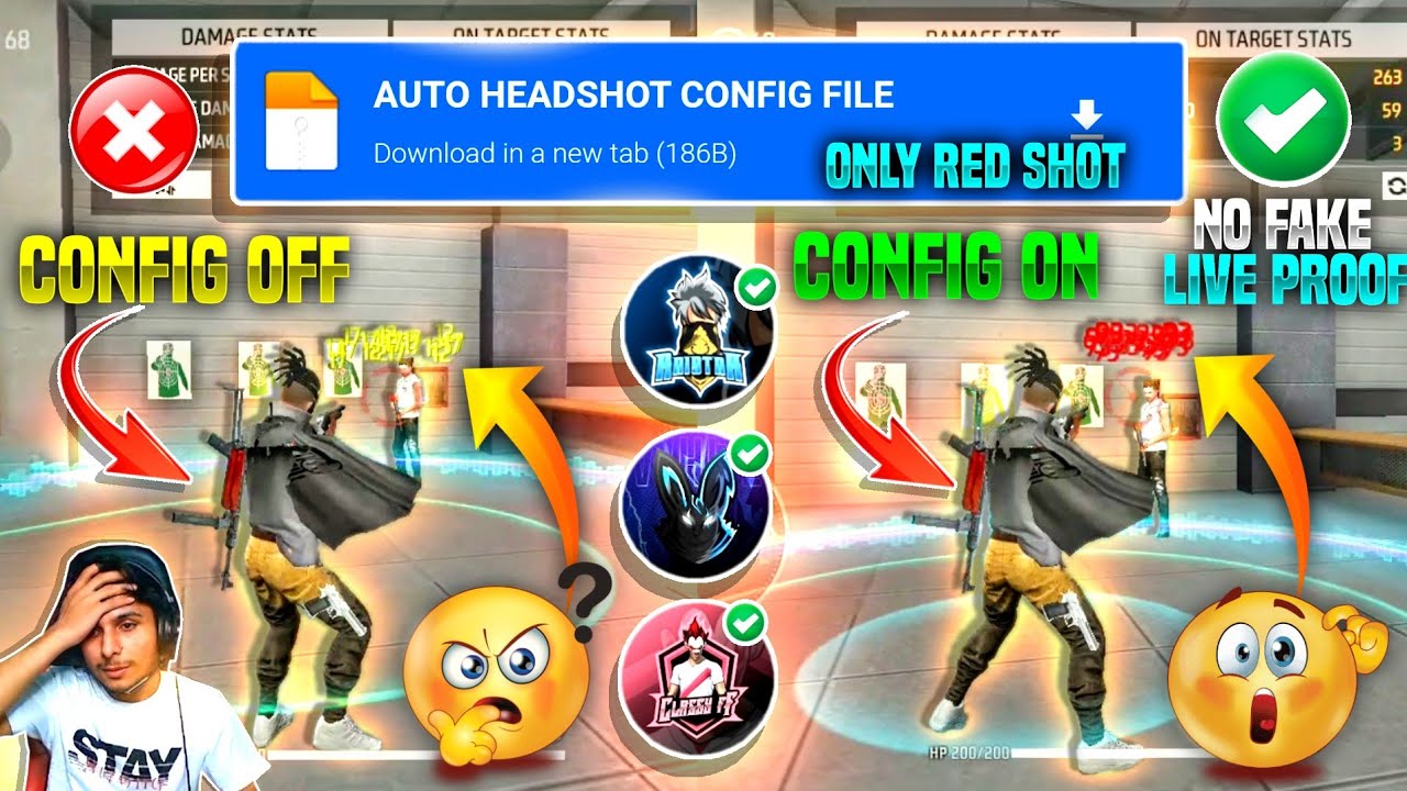 ️Auto Headshot Config file Free Fire | no drag only headshot config ...