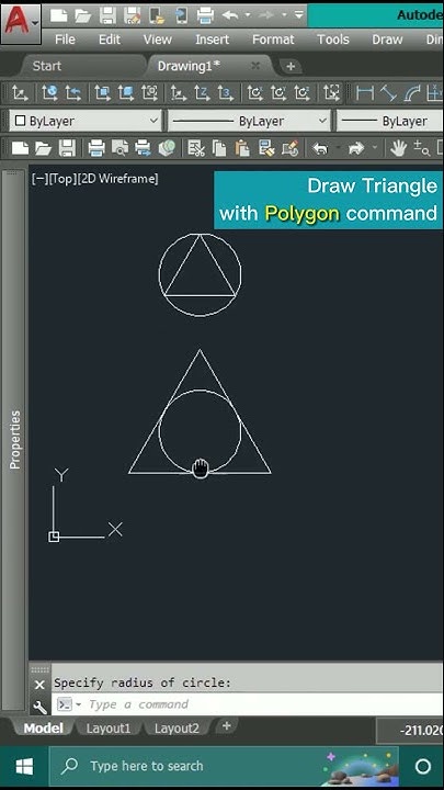 Autocad 2D basics tutorial | Triangle #shorts - YouTube
