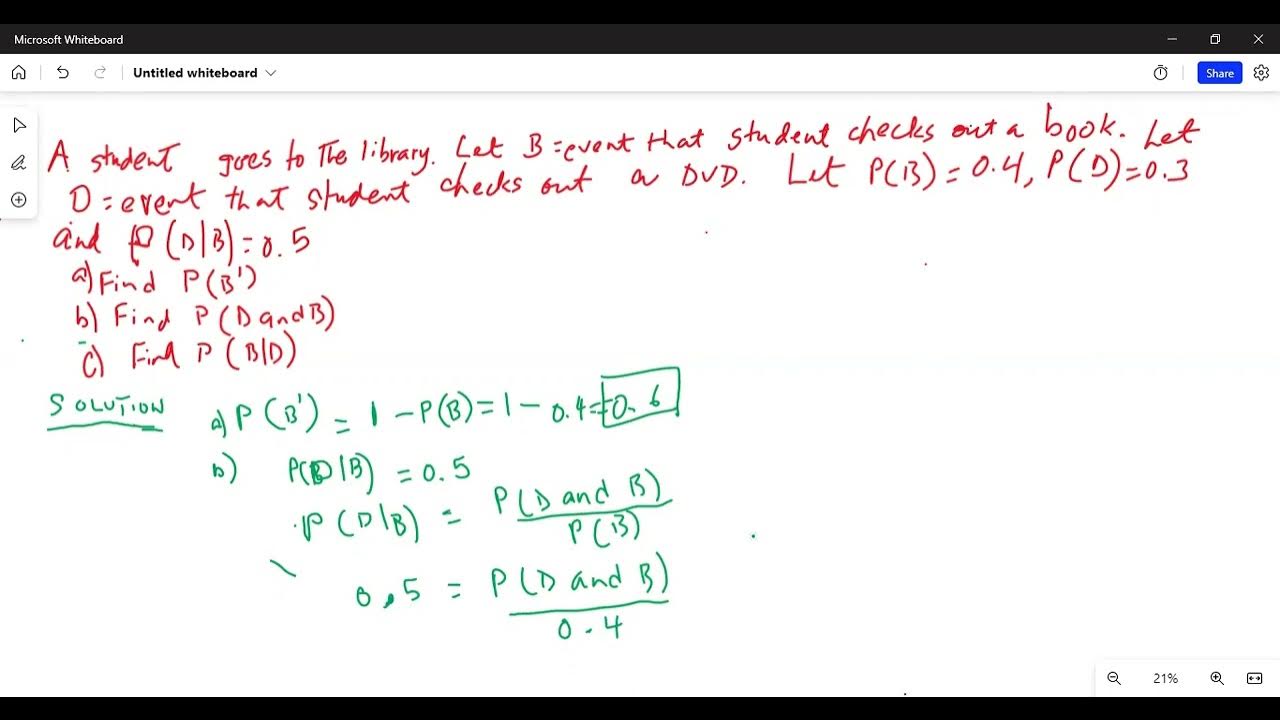 Conditional probability word problem - YouTube