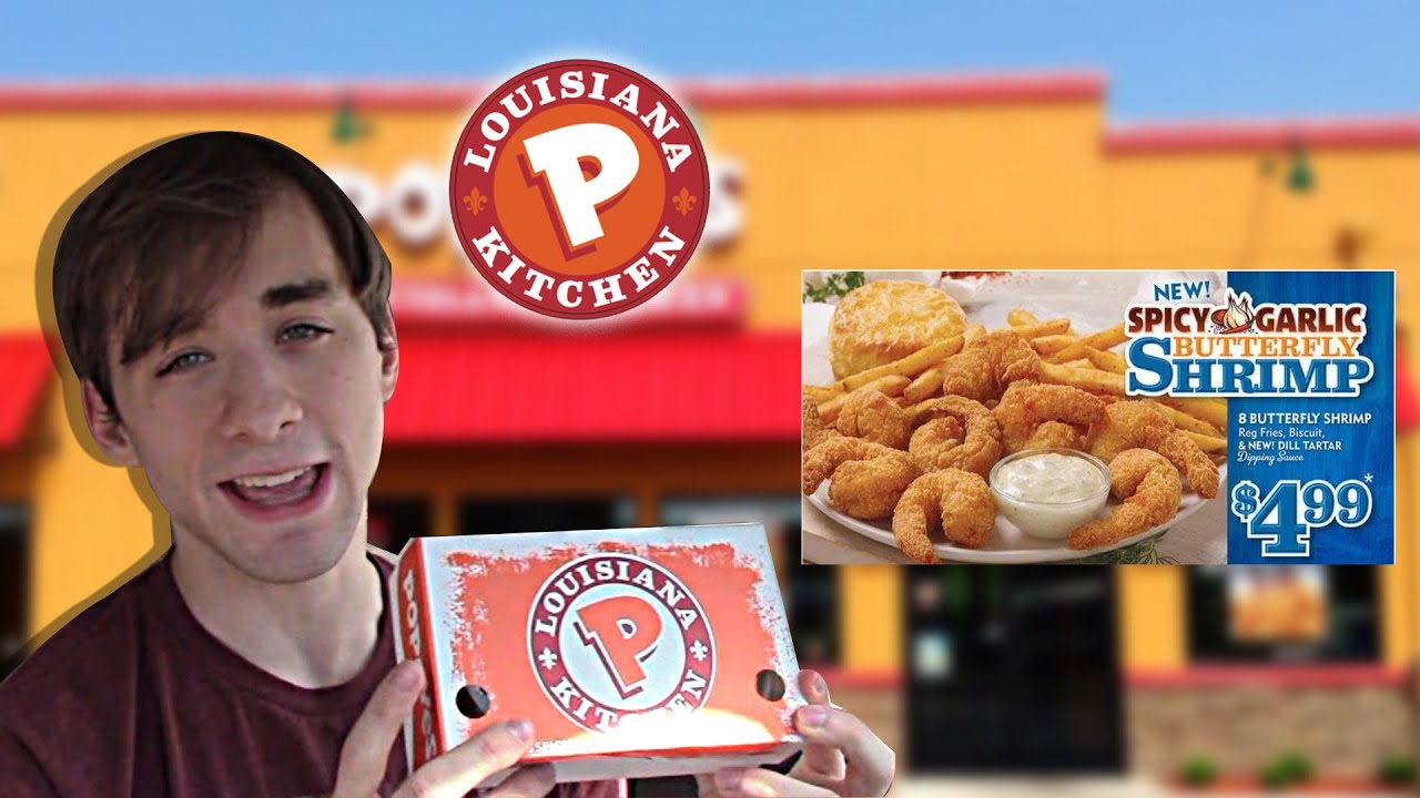Popeye's Spicy Garlic Butterfly Shrimp-The Food Review-ep.100 - YouTube