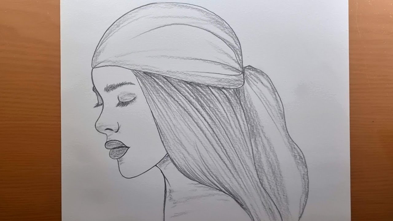 come disegnare passo dopo passo il volto di una bella donna con un ...