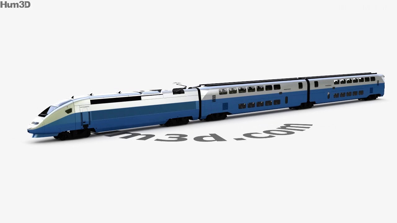 SNCF TGV 2N2 Euroduplex Train 3D model by 3DModels.org - YouTube