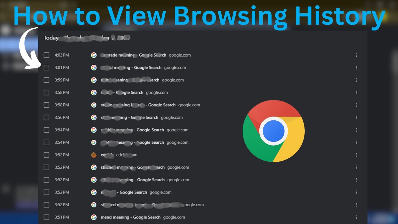 How to View Browsing History on Chrome - YouTube