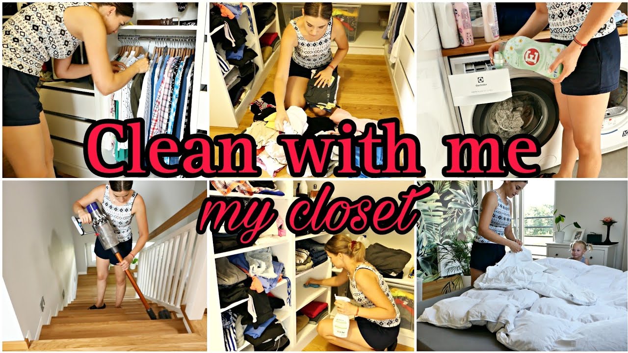 CLEAN WITH ME MY CLOSET | DECLUTTER | CLEANING MOTIVATION | LAUNDRY ...